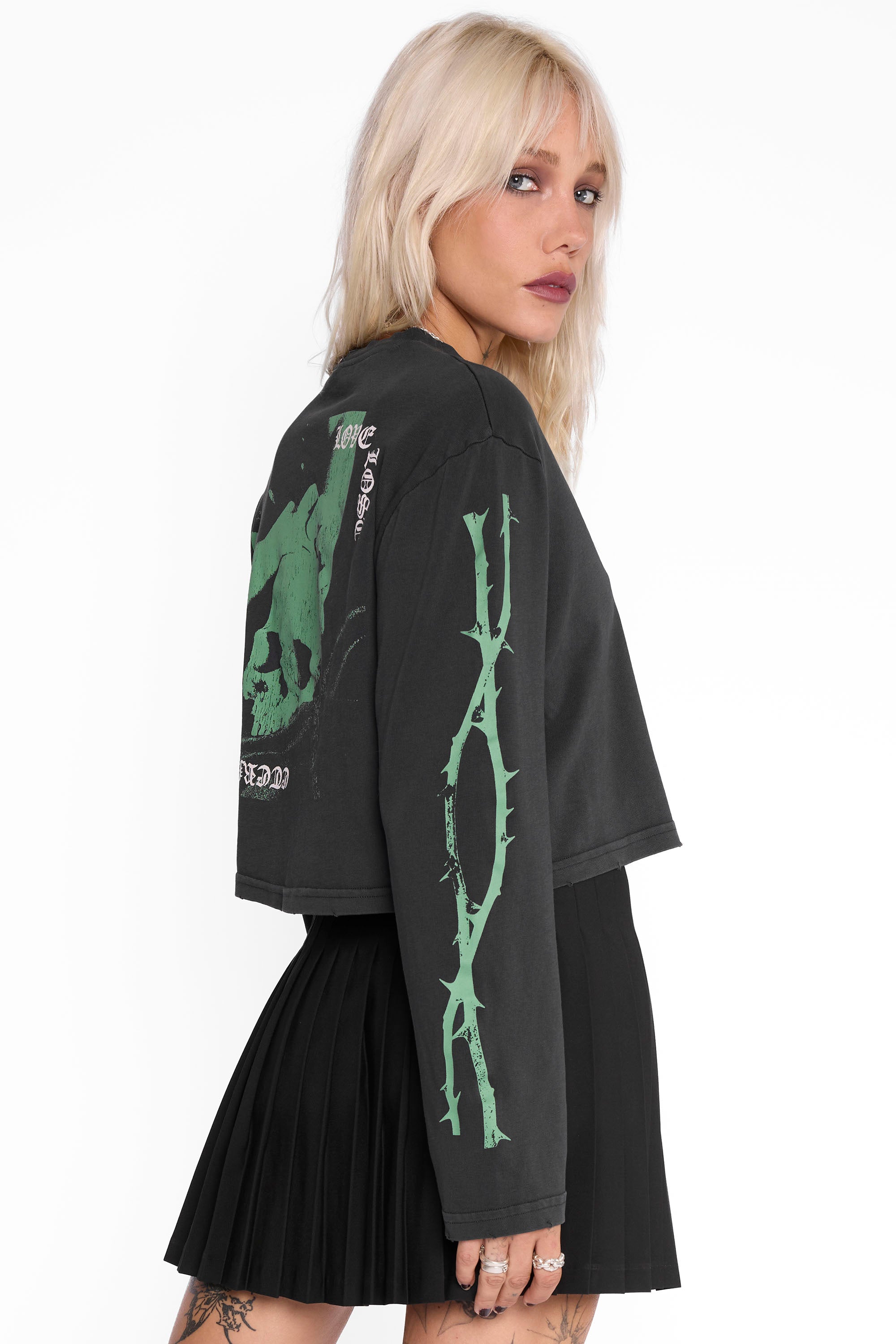 Mary Wyatt London - Druidess Long Sleeve Cropped Tee