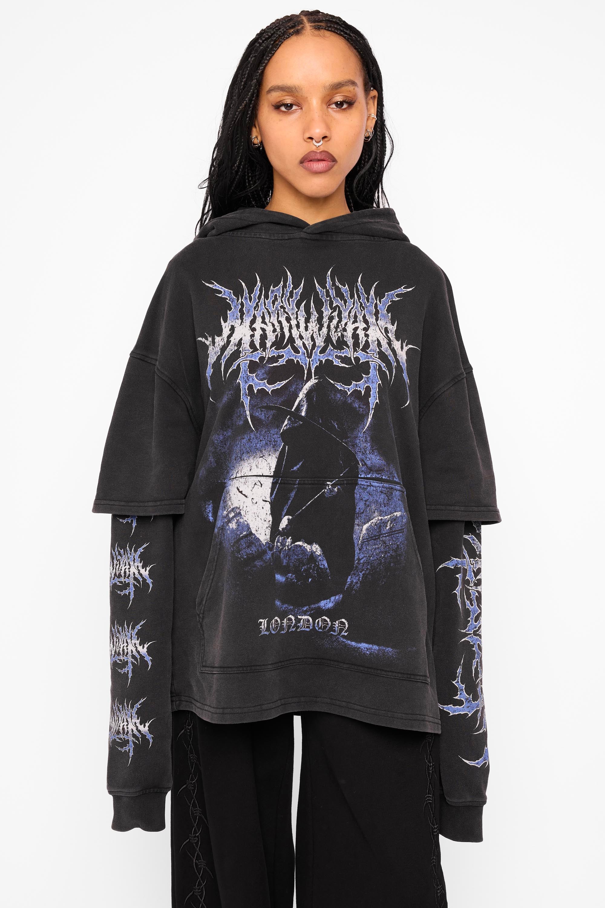 Mary Wyatt London - Descent Layered Pullover Hoodie