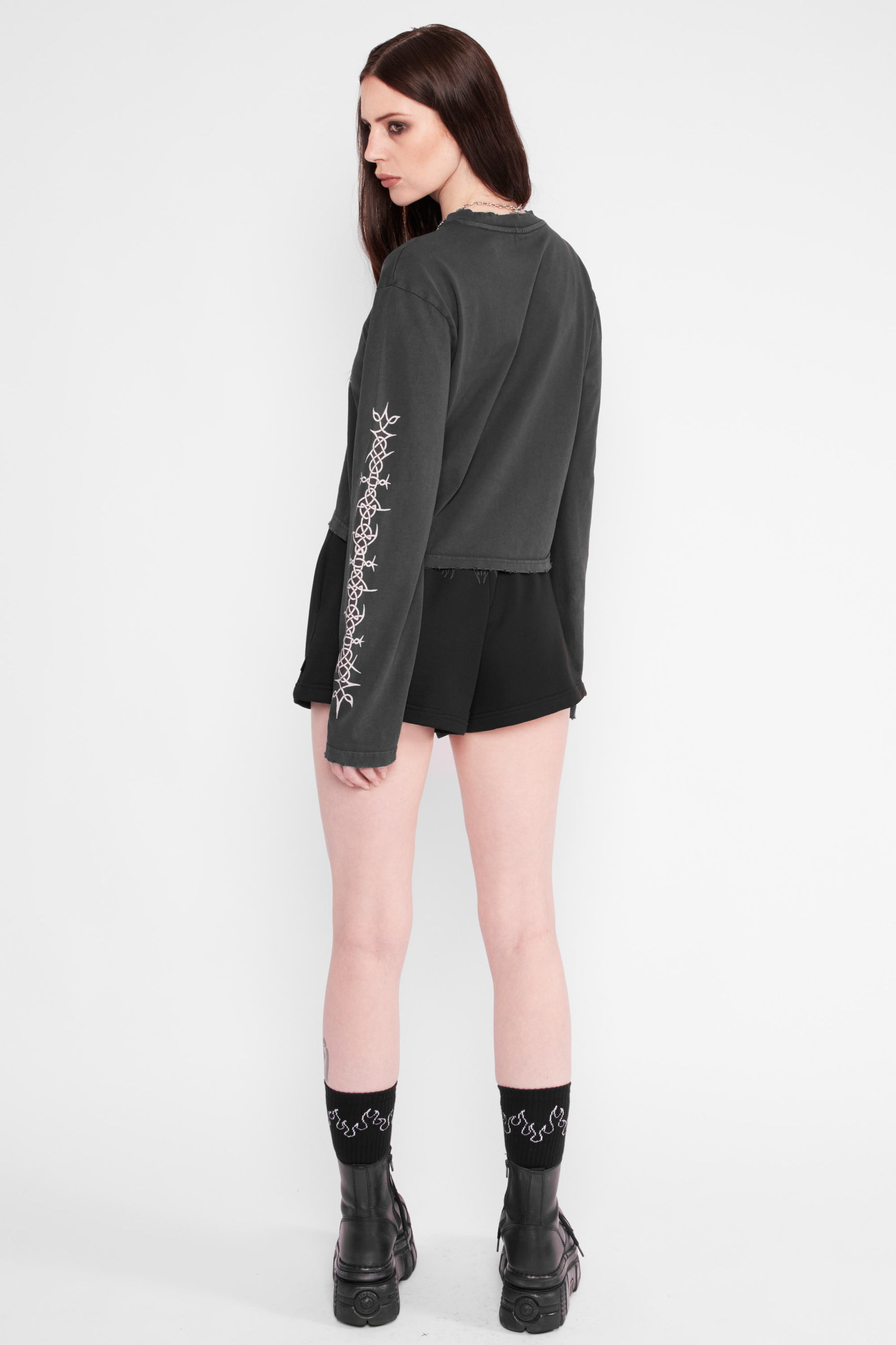 Mary Wyatt London - Sanctum Long Sleeve Cropped Tee