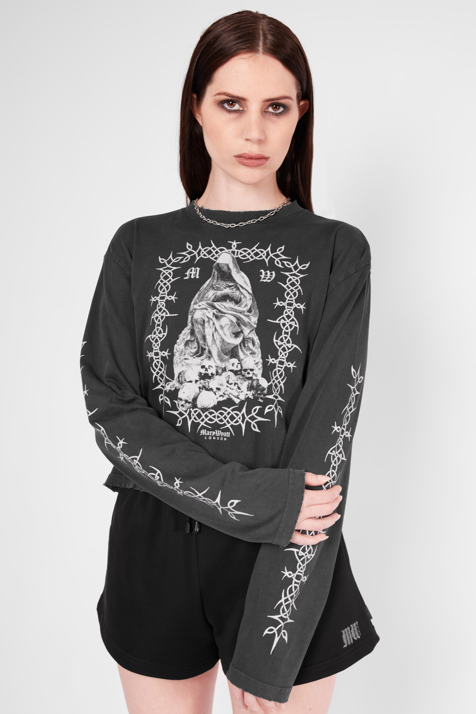 Mary Wyatt London - Sanctum Long Sleeve Cropped Tee